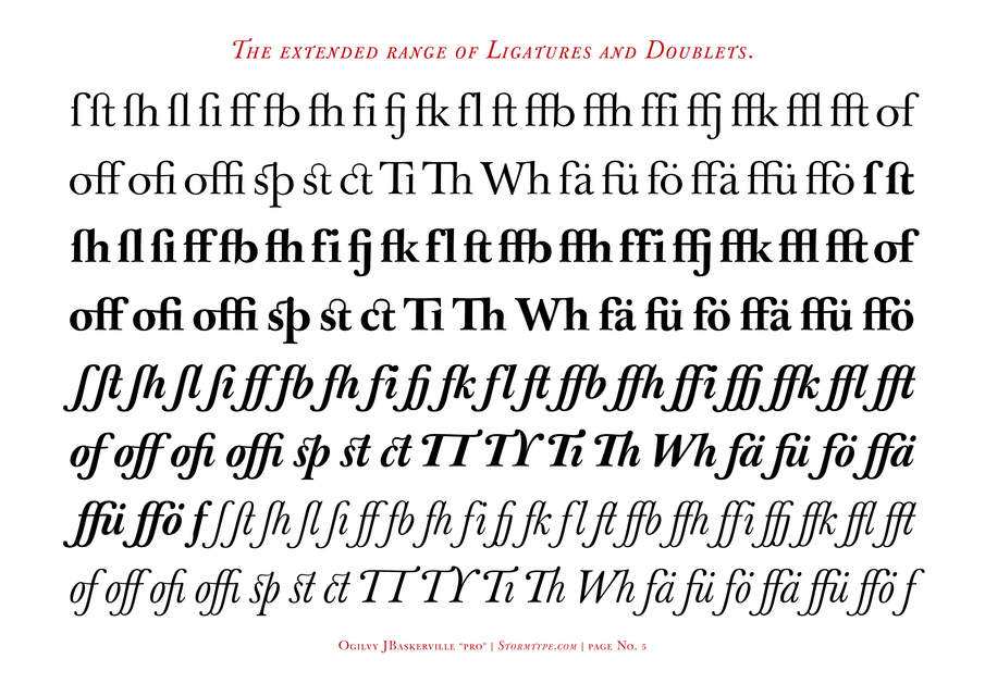Ogilvy J Baskerville Gallery | Storm Type Foundry