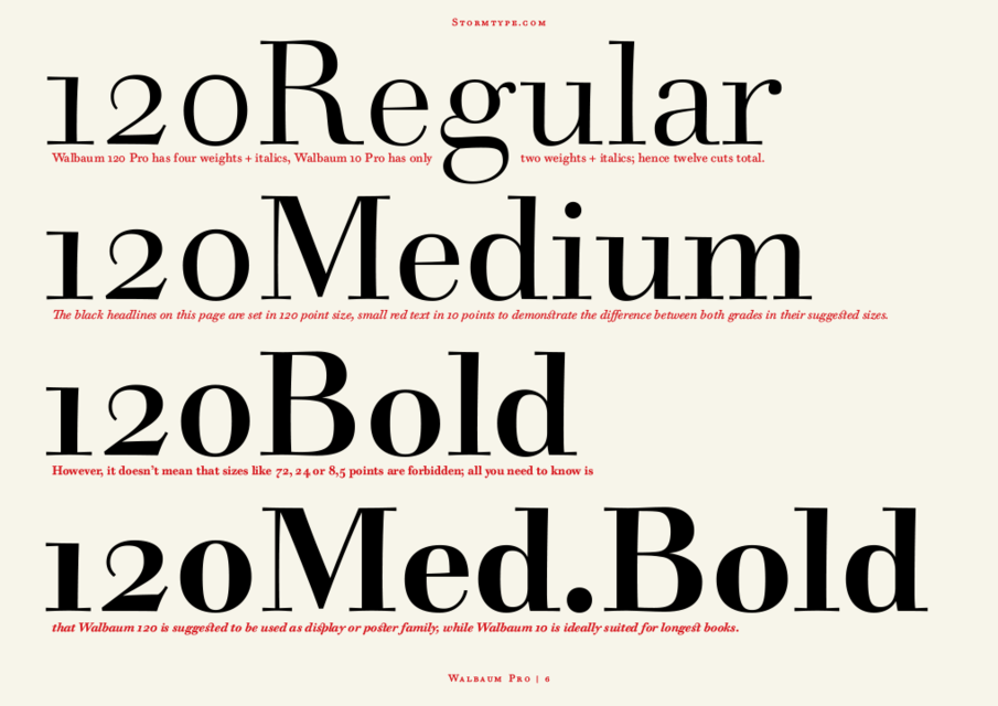 Walbaum 2010 Pro Gallery | Storm Type Foundry