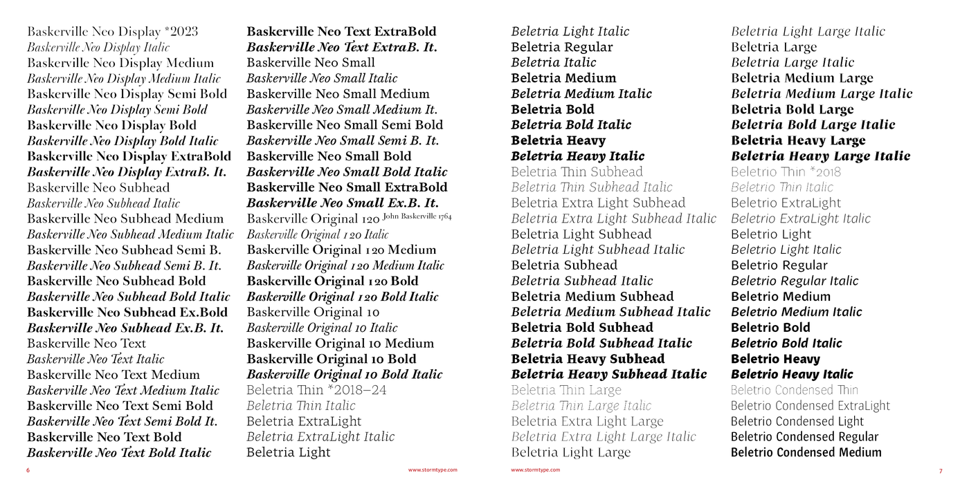 Storm Type Library 7 Gallery | Storm Type Foundry